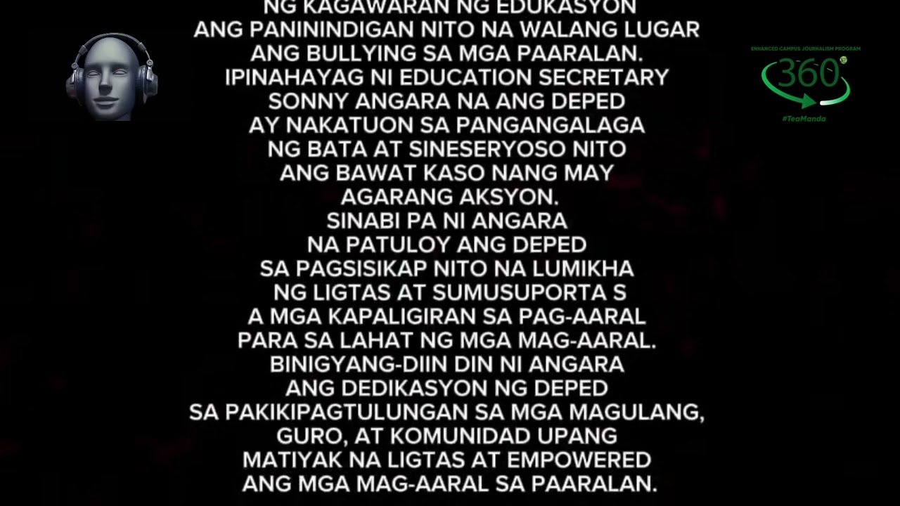 2025 NEWS READING CHALLENGE FILIPINO Practice Material