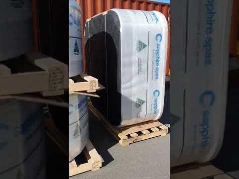 delivery sapphire spas spa pools swim spas arrives in christchurch new zealand