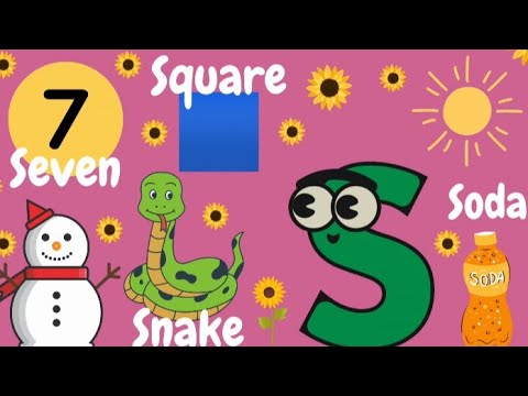 Words that start with letter S|Phonics Letters for kids|Nursery Kids Letter Ss Vocabulary fot kids