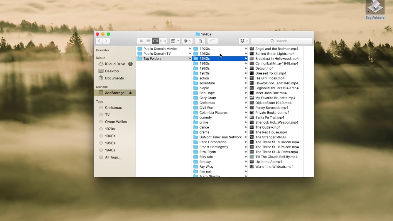 Tag Folders ActionScript