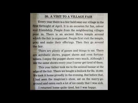 Essay A Visit To A Village Fair | English Writing Skills | Let's Learn grammar