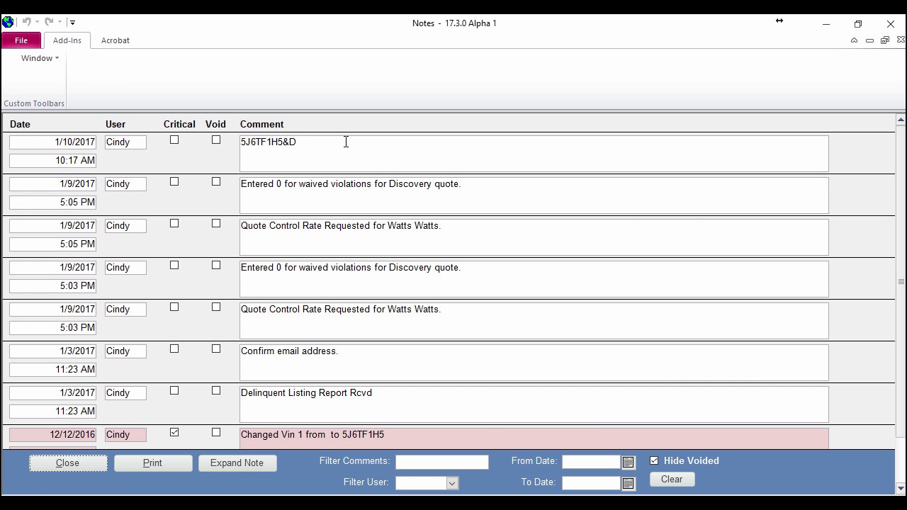 JenesisClassic - Copy and Paste VIN Numbers