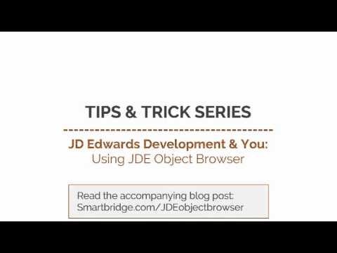 JD Edwards Development & You: Using JDE Object Browser