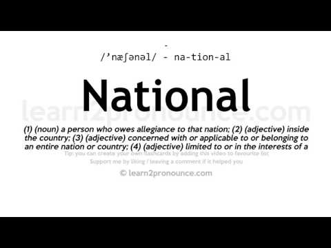 Pronunciation of National | Definition of National