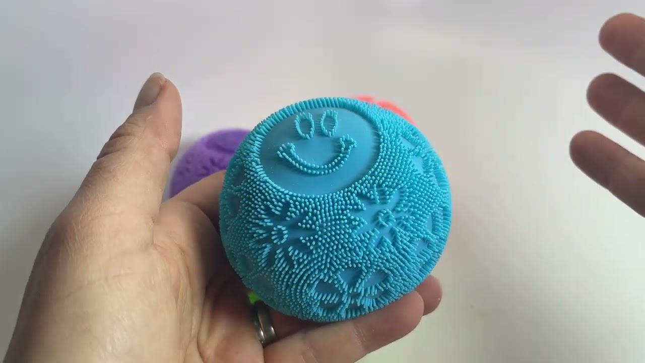 Needoh Fuzzball flower power stress ball