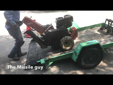 Burying Fiber Optic with a Ditch Witch 100SX