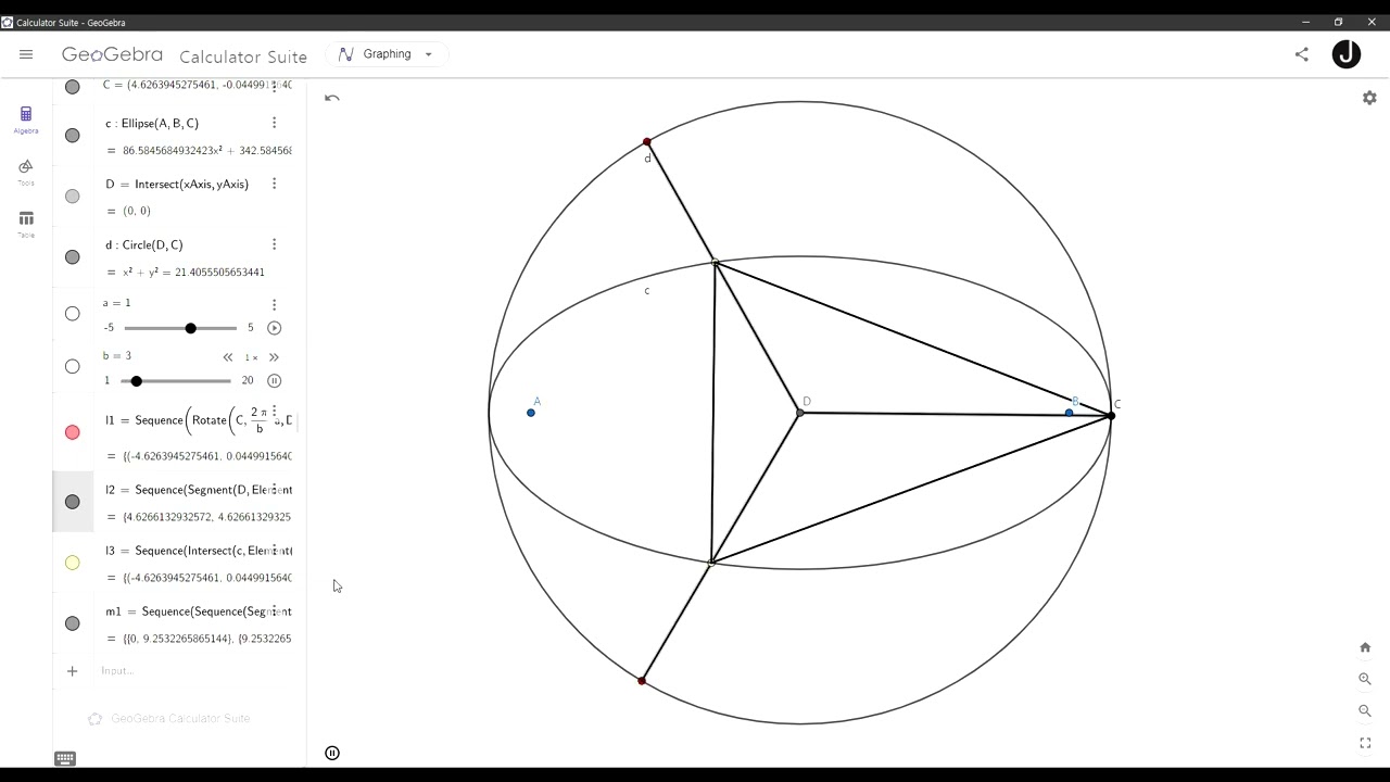 GeoGebra String Art: Ellipse