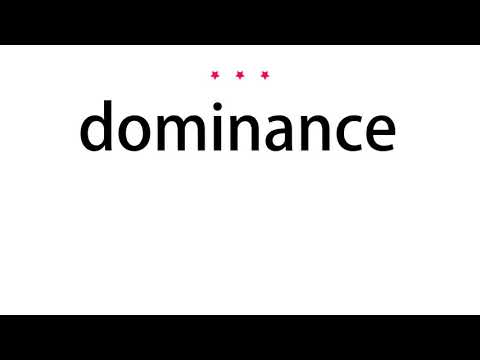 How to pronounce dominance - Vocab Today