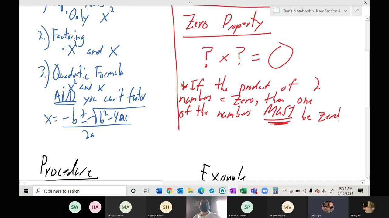 Alg 9 4 Video Notes