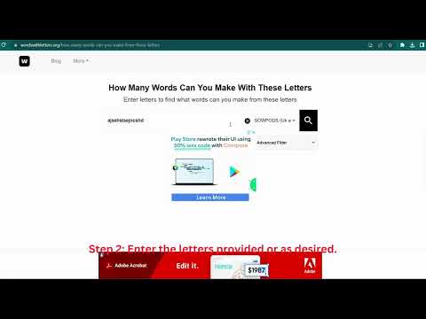 How Many Words Can You Make With These Letters Tutorial
