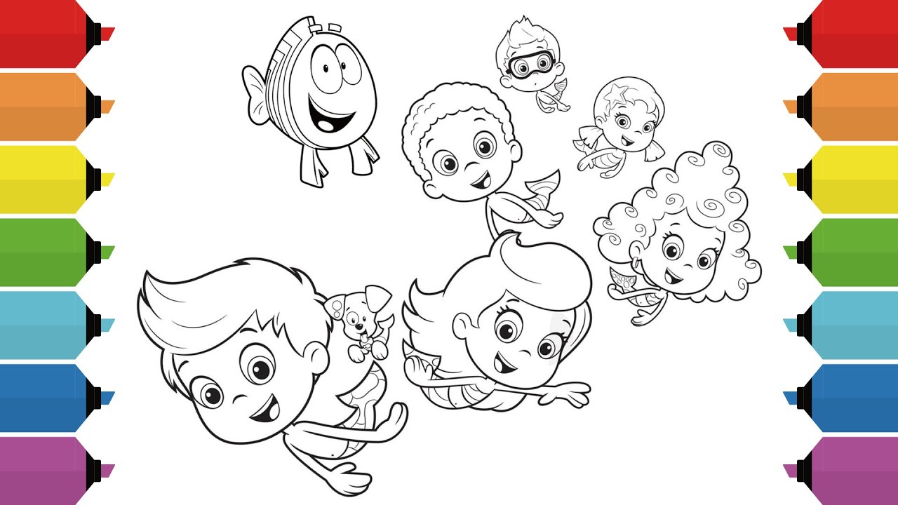 Coloring Bubble Guppies All Character Coloring Pages