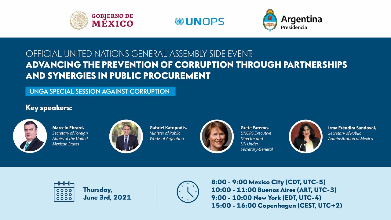 Advancing the prevention of corruption through partnerships and synergies in public procurement