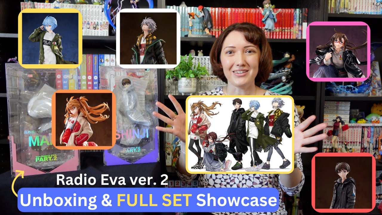 Evangelion ⭐️ Figure Unboxing & FULL SET Showcase of Radio Eva version 2 ⭐️ Shinji & Mari