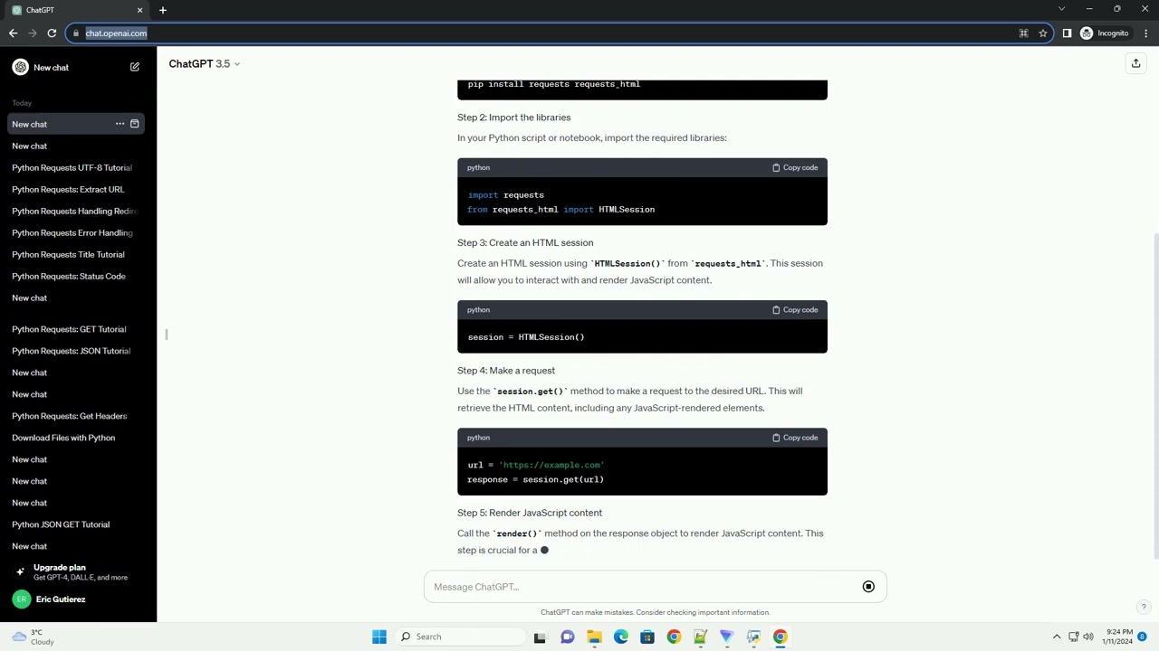 python requests html render javascript