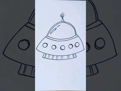 How to draw a spaceship | UFO drawing |Spaceship drawing #spaceship #easydrawing #doodle #art #space