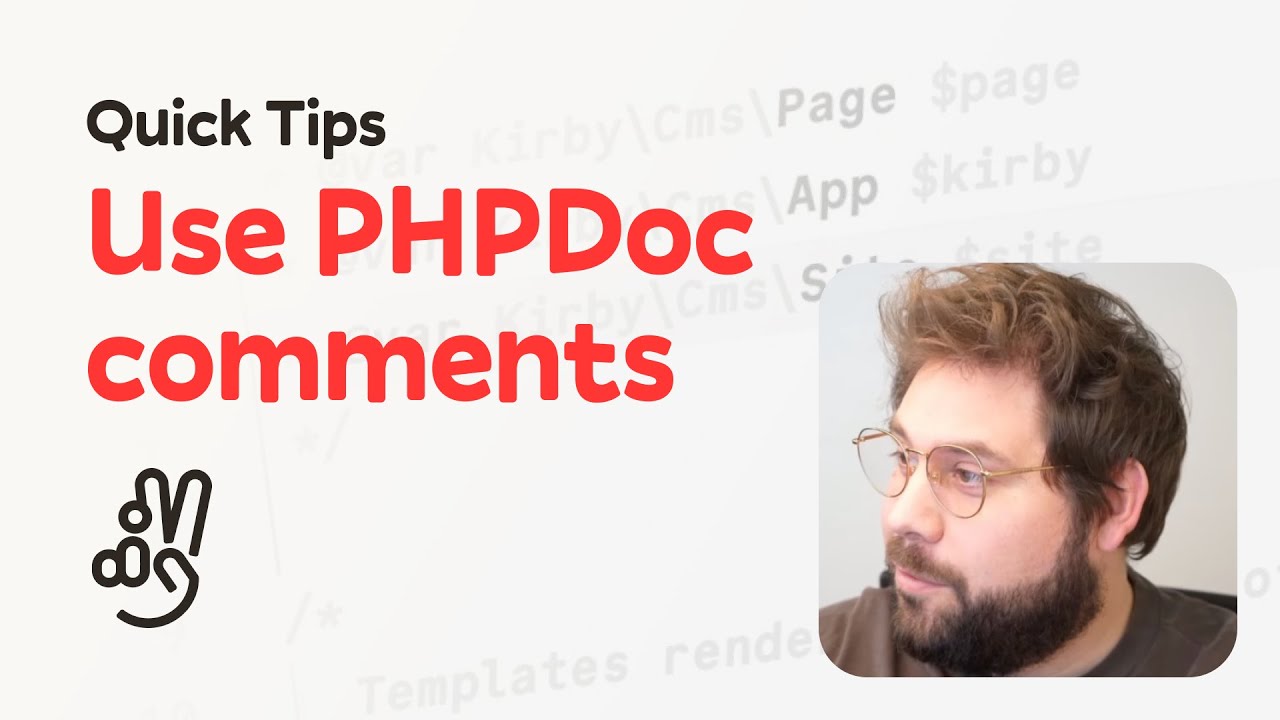 Add type support by using PHPDoc blocks in Kirby CMS
