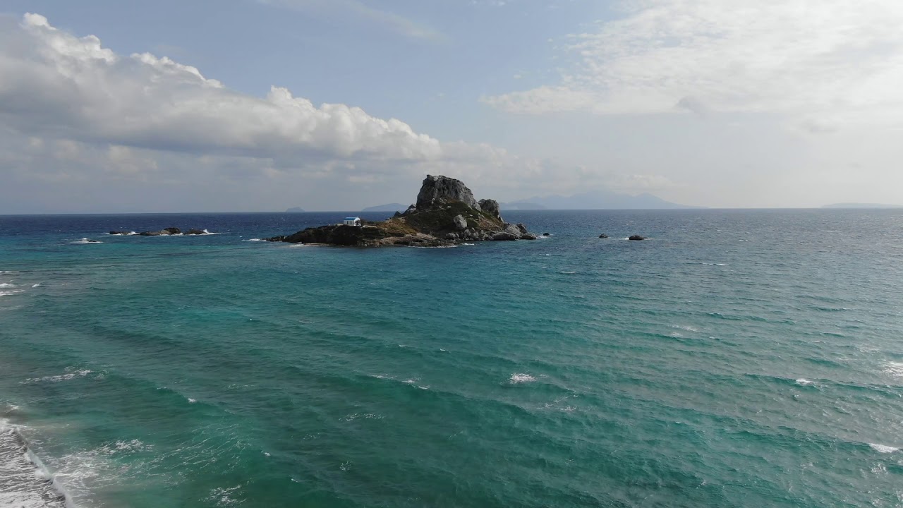 Kastri island, one of the landmarks of the island of Kos in Greece.