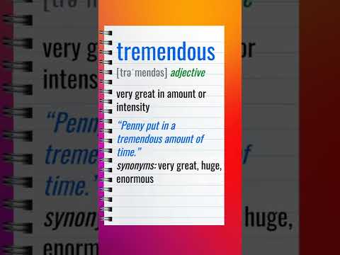 TREMENDOUS (C1 Advanced) Learn English Vocabulary