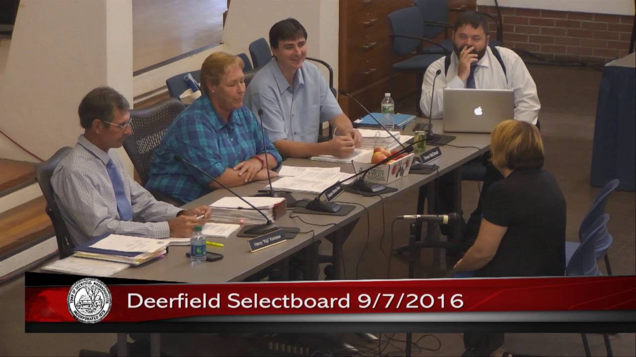 Deerfield Selectboard - September. 7, 2016