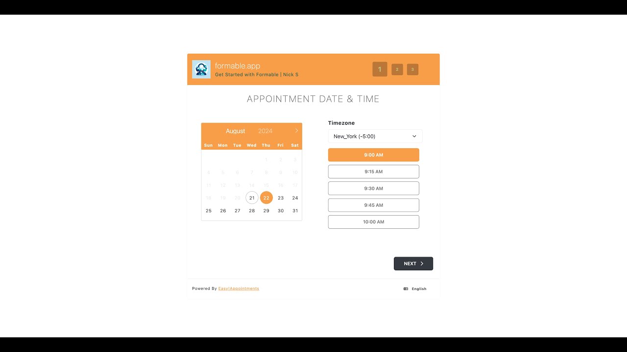 Self Hosted Calendly alternative with Easy!Appointments