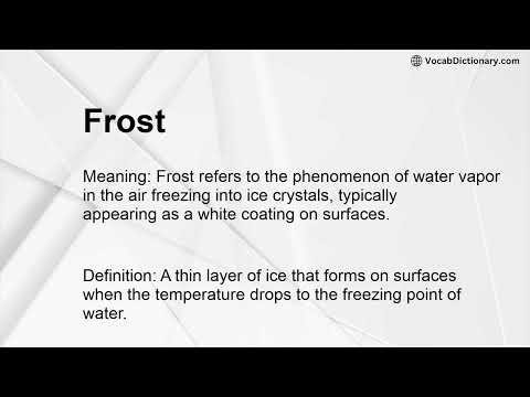 Frost Meaning