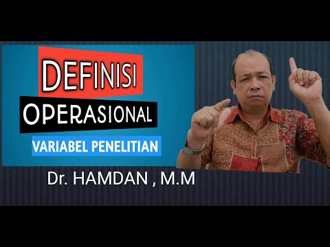 DEFINISI OPERASIONAL VARIABEL PENELITIAN