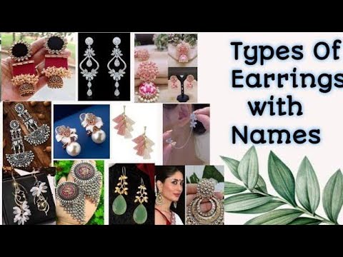 Types of earrings with names/ 2024 best stylish earrings for girls with names||