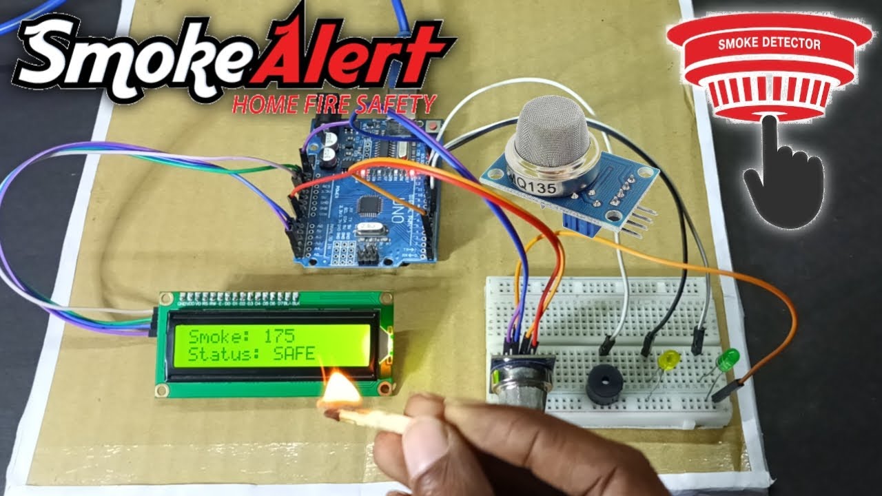 DIY Air Quality Monitor with Smoke Alarm | Arduino + OLED | Akironics