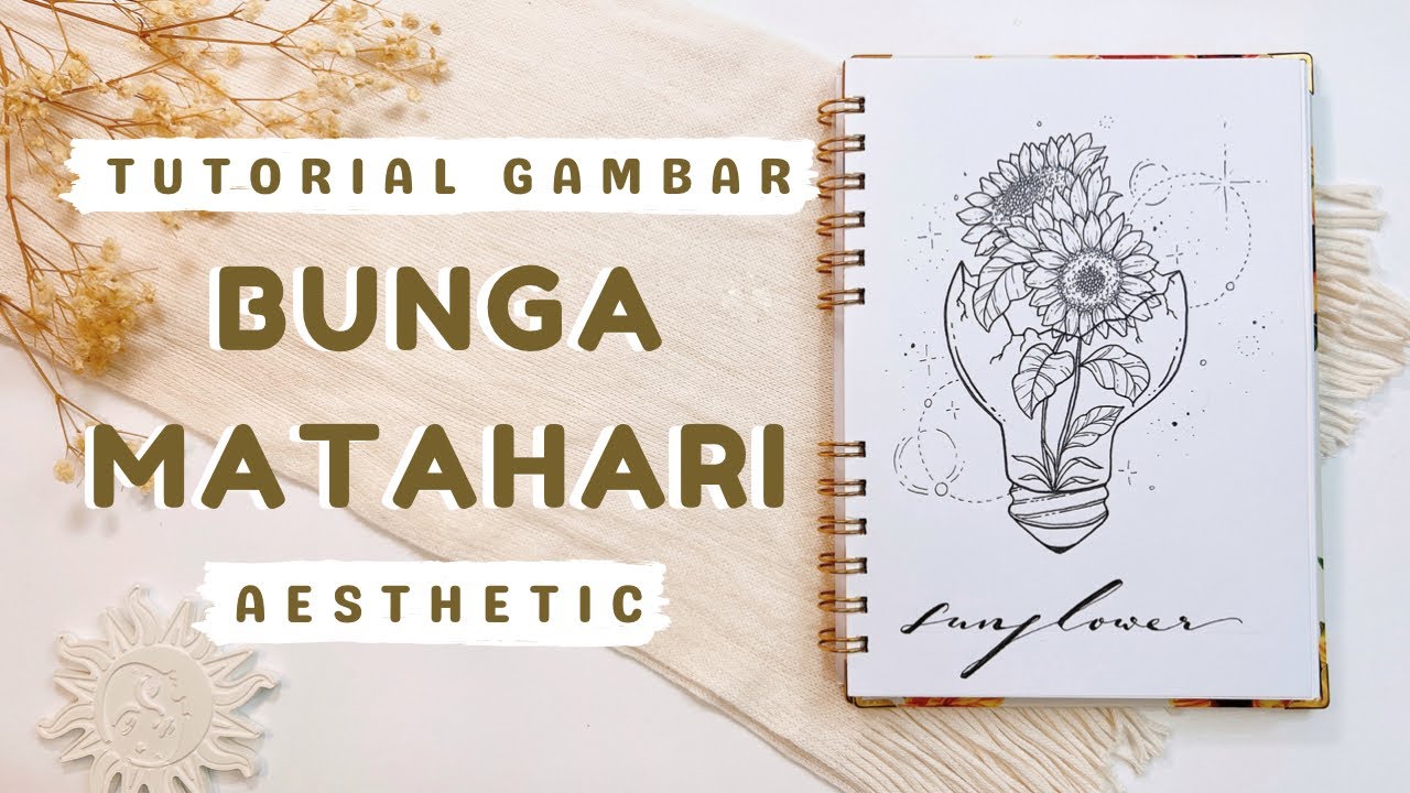 Tutorial Gambar Bunga Matahari Aesthetic @cathfloart Doodle