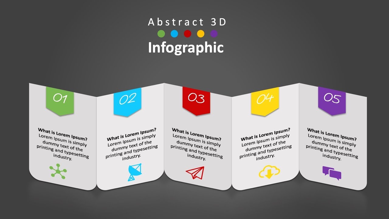 Make Beautiful Colorful Abstract 3D Infographic In Microsoft PowerPoint