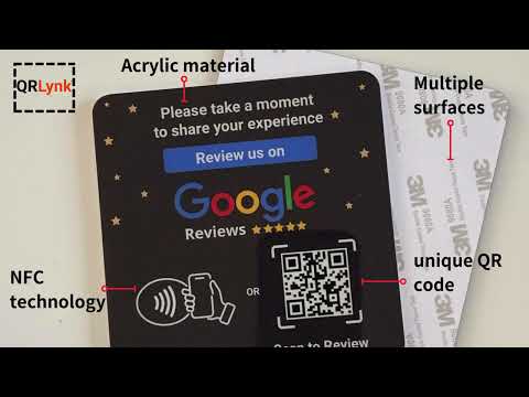 Get More Reviews Instantly with the QRLynk Smart Business Plate | NFC + QR for Any Surface