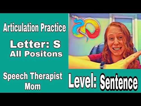Practice your "S" sound SENTENCE Level All positions (initial, medial, & final)- Articulation Drill