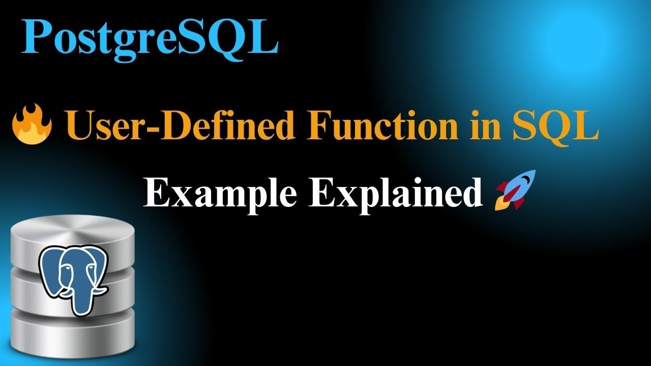 User defined function in PostgreSQL/ SQL 14# || SQL Query Example || Vaseem Analyst