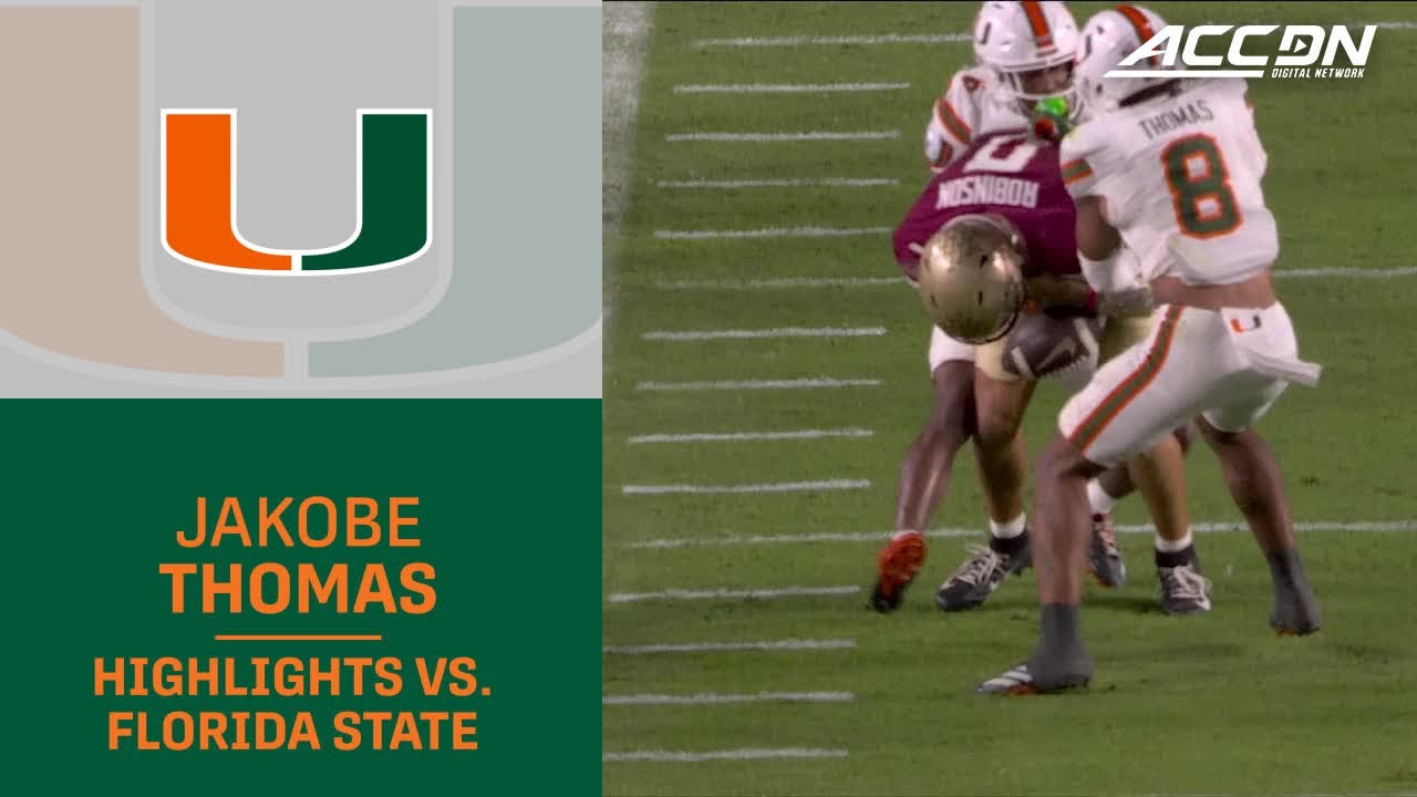 Miami S Jakobe Thomas Highlights vs. Florida State