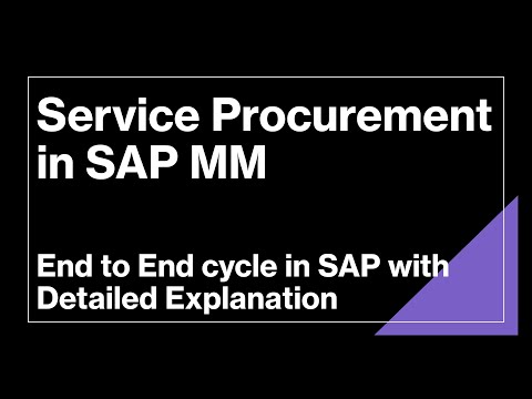 Service Purchase Order in SAP MM | Item Category "D" | Create Service PO and Service Entry Sheet