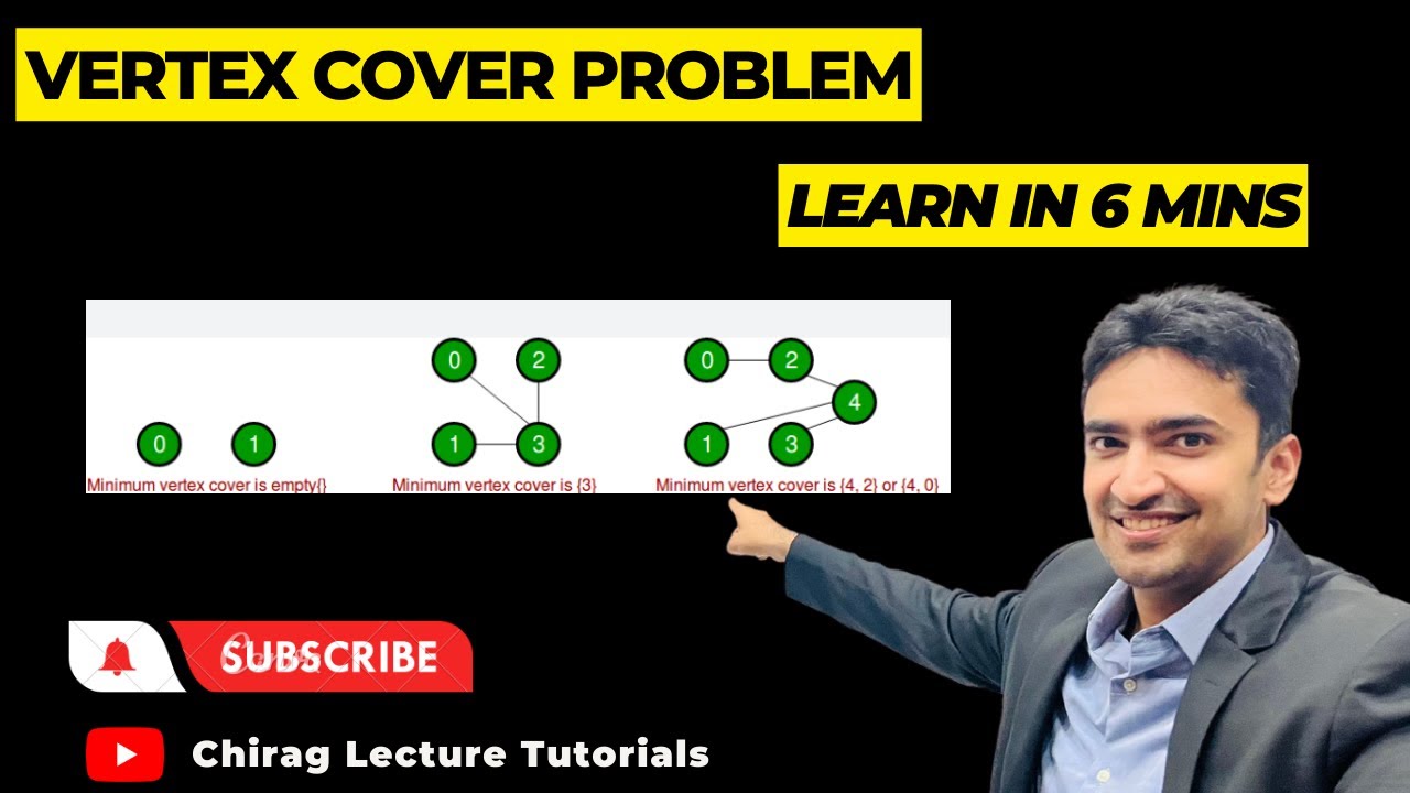Learn Vertex Cover Problem in 6 Minutes|| Simplest  Method Explained|| Solved Example