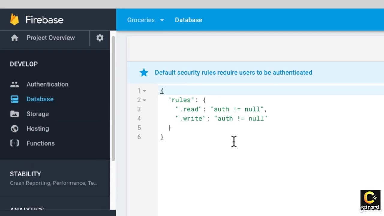 Common - Firebase Console - Xamarin Tutorial
