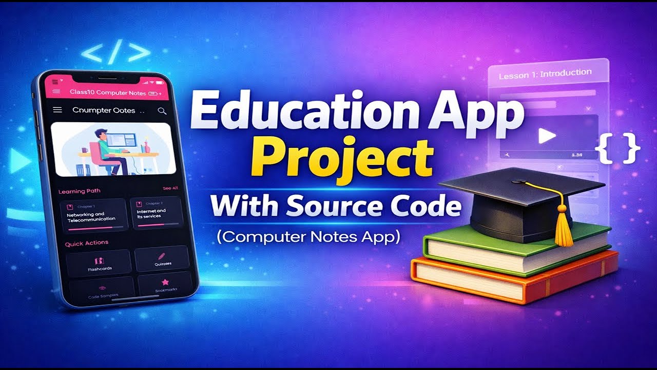 Education App Project (Computer Notes App) | Android App with Source Code