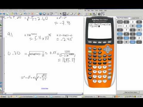 HW Video Solutions - 1 Calculator Arithmetic II