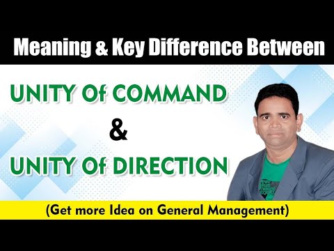 What is Unity of Command ? What is  Unity of Direction ? #GeneralManagement #PrinciplesofManagement