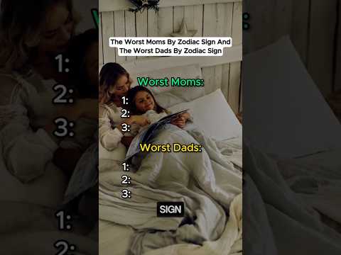 Worst Moms and Worst Dad's By Zodiac Signs #youtubeshorts #zodiacwhisperer #astrology #birthchart