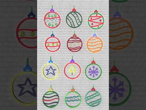 Christmas Ball #12 pieces silhouette