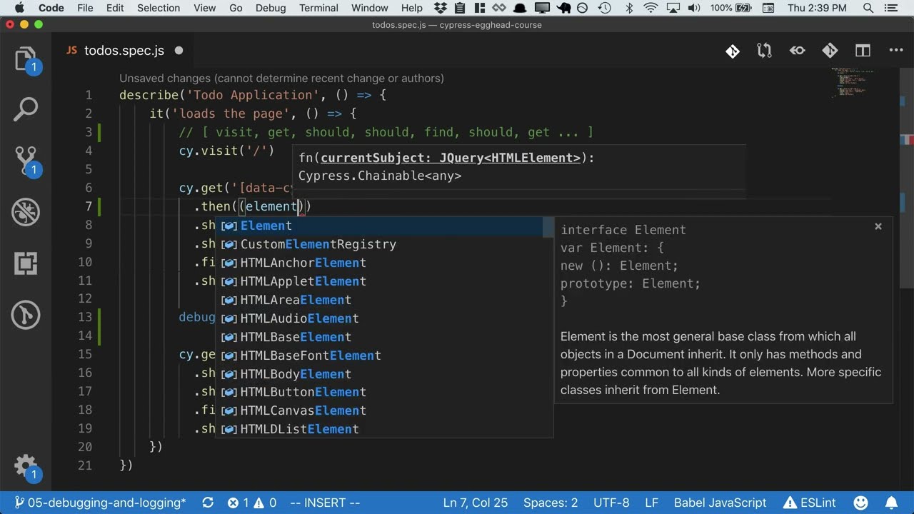 06 | Cypress Framework | Debug and Log with Cypress