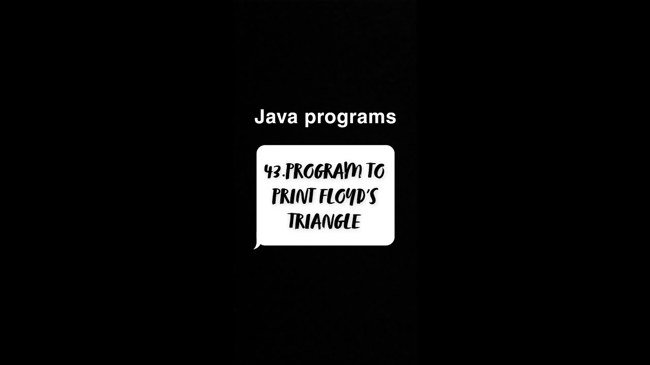Program to print Floyd's triangle#java #coding #programming #Floyd'striangle