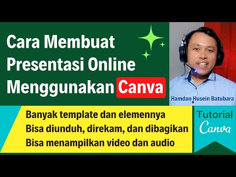 Cara membuat presentasi online menggunakan canva.com | Banyak templatenya, bisa diunduh, dan direkam