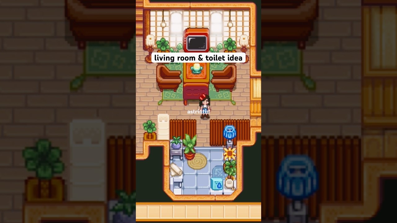 stardew valley: living room & toilet idea🚽🪴 #cozygames #letsplaystardewvalley #stardewvalley