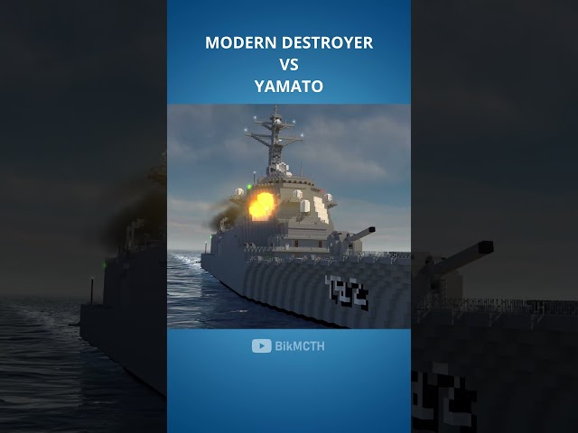 Modern Destroyer VS Yamato #minecraft #warships #modernwarships ...