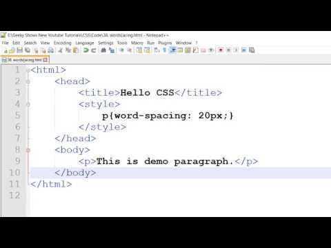 Learn word spacing in CSS Hindi - Mind Luster
