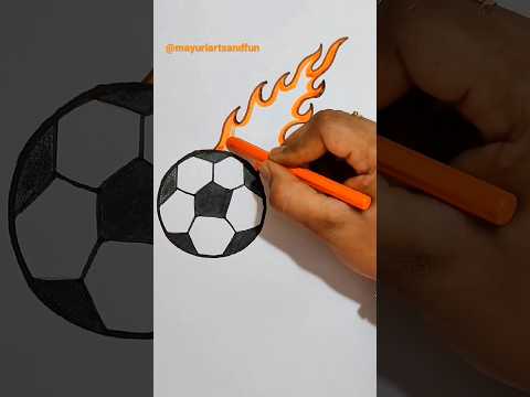 Football Drawing Easy⚽😎🔥#shorts #youtubeshorts #drawing #football #shortvideo #trending #viral