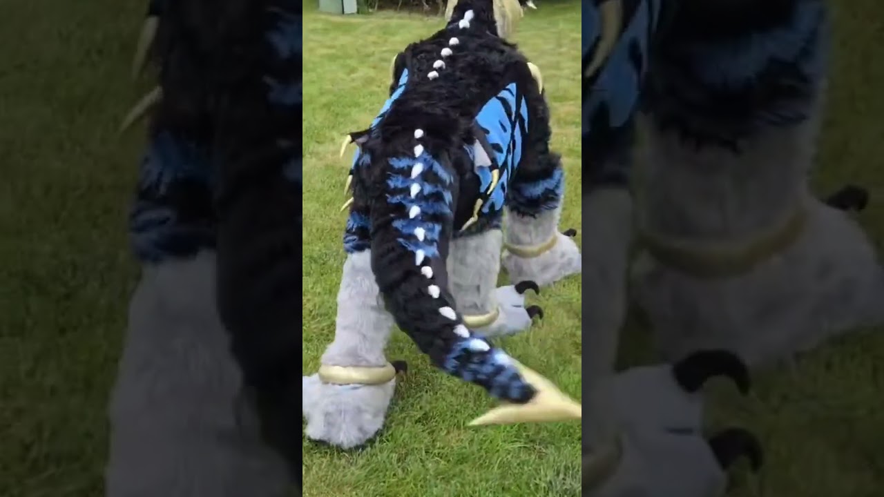 Happy dragon! #furry #quadsuit #dragon #fursuit #fluffy